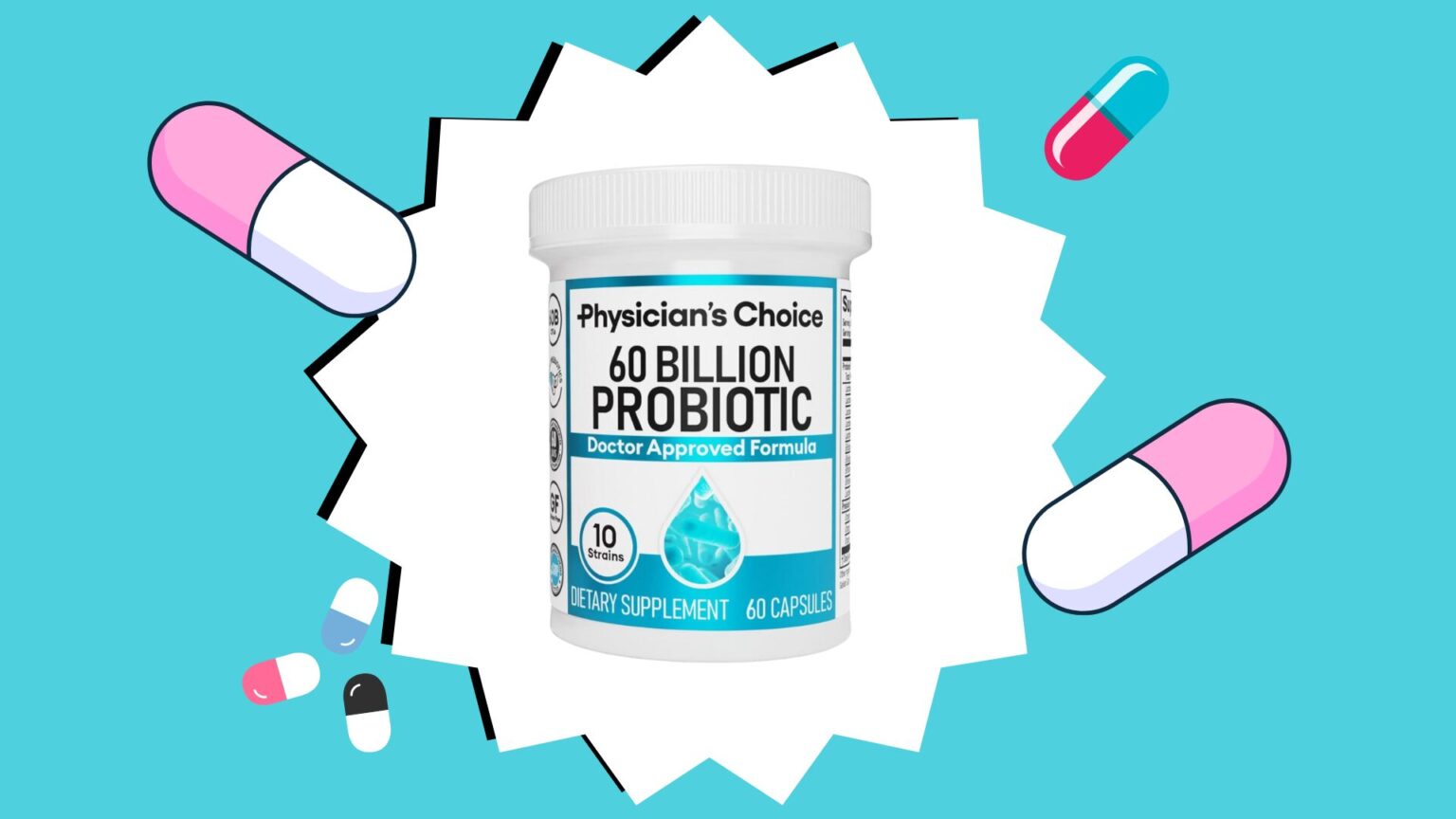 Best Probiotic Supplement on Amazon | Physician's CHOICE Probiotics 60 ...