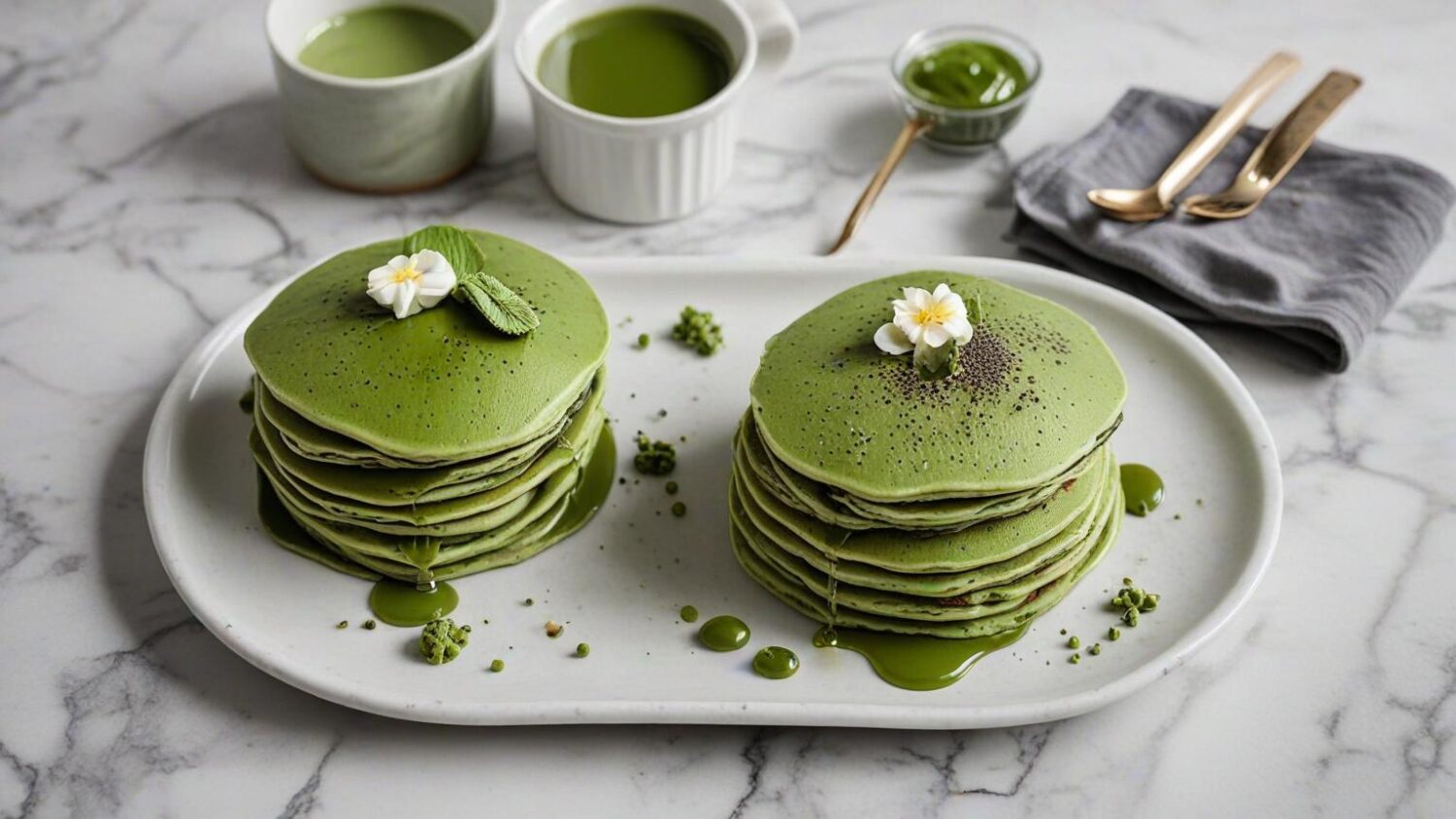 Protein Matcha Pancakes - Custom Curves | The Fitness Blog